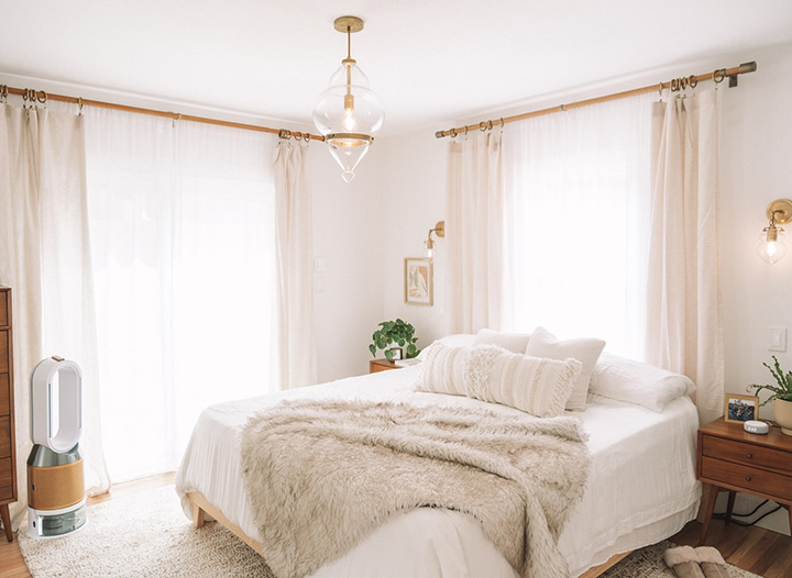 Cozy Home Tour Boho Mid Century Modern Main Bedroom The Blonde Abroad